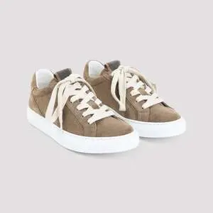 Brunello Cucinelli Suede Leather Lace-up Sneakers - Brown