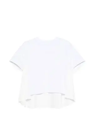 Sacai Cotton T-shirt With Layered Design And Pocket - Multicolor