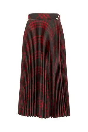 Burberry Pleated Skirt With Checked Pattern - Multicolor