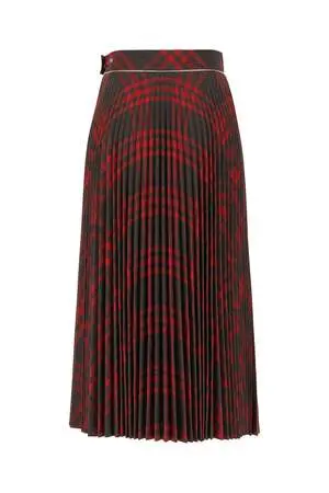 Burberry Pleated Skirt With Checked Pattern