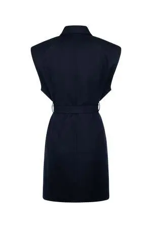 Prada Sleeveless Blazer With Belt - Multicolor