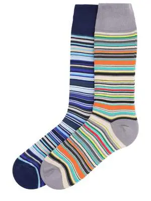 Paul Smith 2-pack Striped Crew Socks