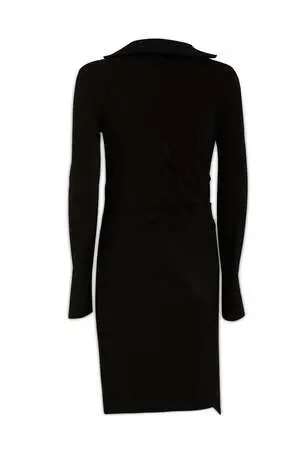 Off-White Asymmetrical Ruched Dress - Multicolor