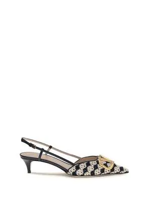 Valentino Garavani Vlogo Signature Crochet Slingback Pumps
