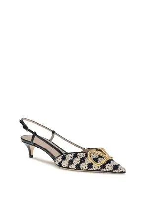 Valentino Garavani Vlogo Signature Crochet Slingback Pumps