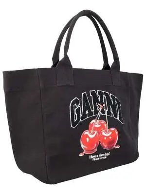GANNI Cherry Print Tote Bag - Multicolor
