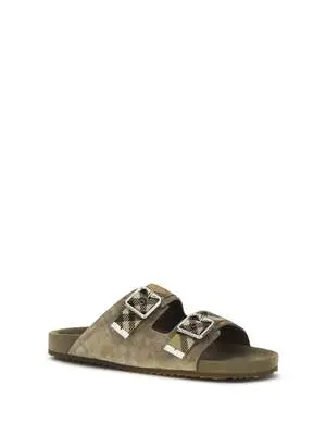 Burberry Urchin Suede Check Sandals