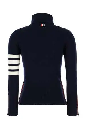 Thom Browne High Neck Sweatshirt With Signature Striping