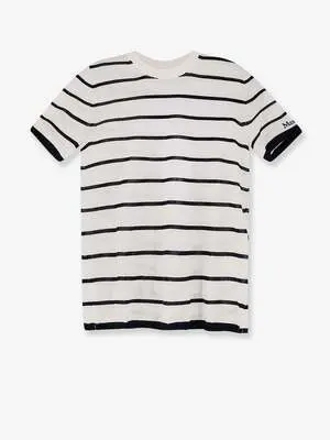 Max Mara Cashmere And Silk Blend Striped Sweater - Cream