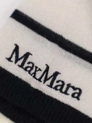 Max Mara Cashmere And Silk Blend Striped Sweater - Cream
