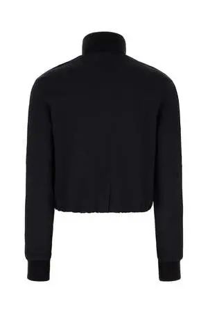 Off-White Black Cropped Sweatshirt With Contrast Piping