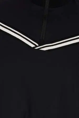 Off-White Black Cropped Sweatshirt With Contrast Piping