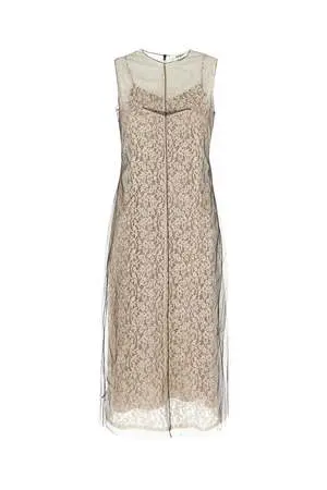 Fendi Sleeveless Lace Dress - Multicolor