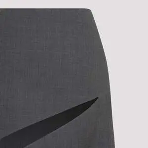 JIL SANDER Virgin Wool And Silk Blend Midi Skirt