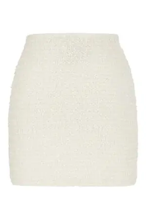 SELF-PORTRAIT Embellished Textured Skirt