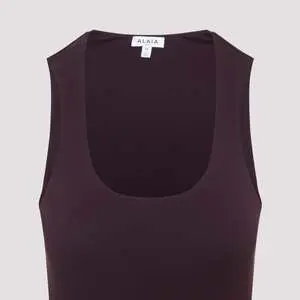 Alaïa Sleeveless Asymmetrical Draped Viscose Dress