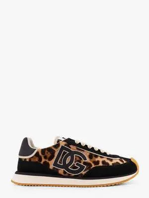 Dolce & Gabbana Animal Print Suede Lace-up Sneakers - Multicolor