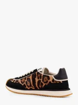 Dolce & Gabbana Animal Print Suede Lace-up Sneakers
