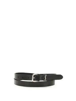 Saint Laurent Cassandre Belt - Black