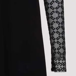 Givenchy Long Sleeve Monogram Dress - Black