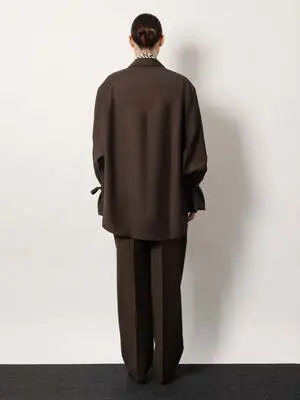 TOTEME Tie-cuff Wool Shirt