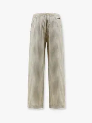 Miu Miu Striped Cotton Pajama Pants - Multicolor