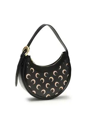 MARINE SERRE Moon Mini Shoulder Bag - Black