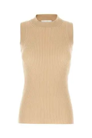 Sportmax Ribbed Knit High Neck Top - Multicolor