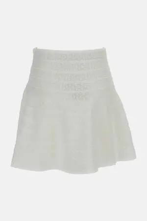 SELF-PORTRAIT Pointelle Knit Mini Skirt