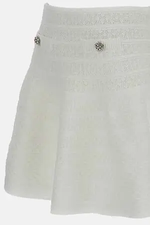 SELF-PORTRAIT Pointelle Knit Mini Skirt