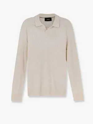 BOSS Silk Sweater With All-over Processing