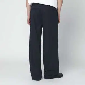 JIL SANDER Midnight Cotton Trousers - Blue