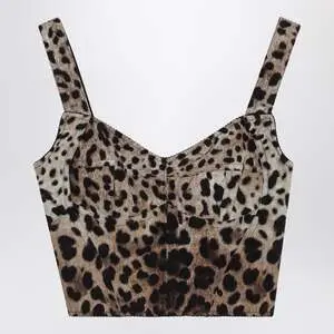 Dolce & Gabbana Leopard-print Bustier