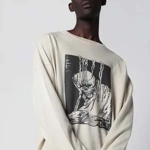Our Legacy Angry Fan Mail" Print Cotton Blend Sweatshirt - Black