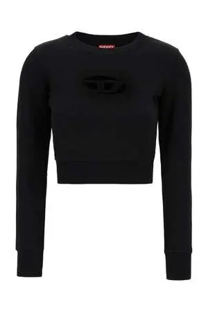 DIESEL® Cropped Sweatshirt With Cutout Logo