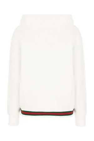 Gucci Full Zip Sweatshirt With Striped Trim
