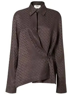 Fendi Ff Jacquard Shirt - Brown