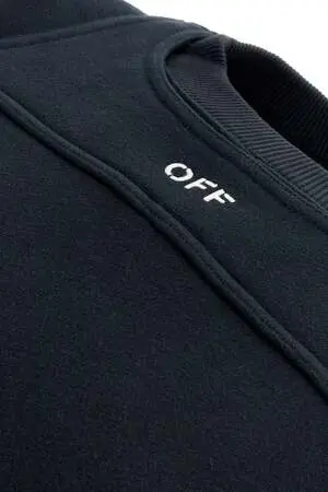 Off-White Cropped Sweatshirt With Logo