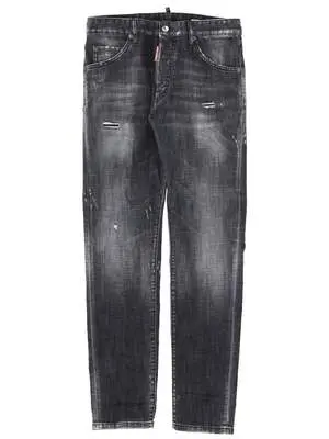 Dsquared2 Denim Jeans With Distressed Details - Black