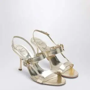 ROGER VIVIER Efflorescence Embellished Stiletto Sandals - Silver
