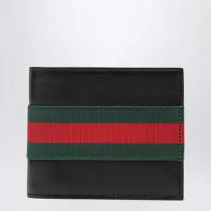 Gucci Web Trademark Bi-fold Wallet - Black