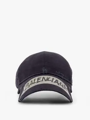 Balenciaga Cotton Cap With Visor And Printed Logo - Multicolor