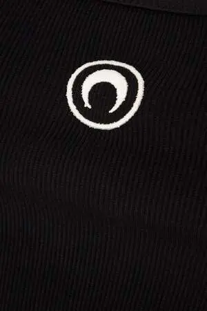 MARINE SERRE Cropped Ribbed Top With Emblem