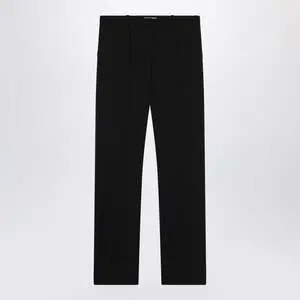 Balenciaga Slim Tailored Trousers In Stretch Wool Twill - Black