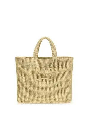 Prada Raffia Tote Bag