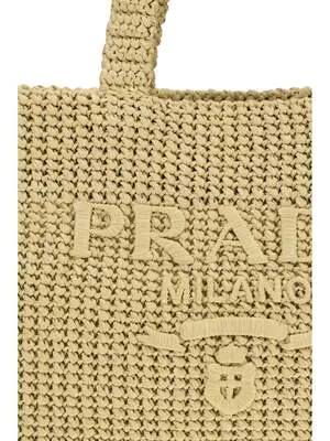 Prada Raffia Tote Bag