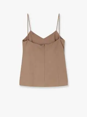 Max Mara Silk V-neck Sleeveless Top