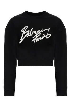 Balmain Crewneck Sweatshirt With Logo - Multicolor