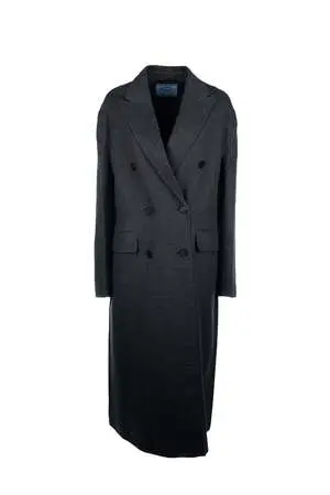 Prada PRADA Double Breasted Tailored Coat Multicolor
