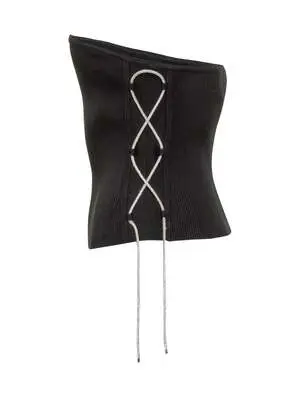 Giuseppe Di Morabito Strapless Embellished Knit Top